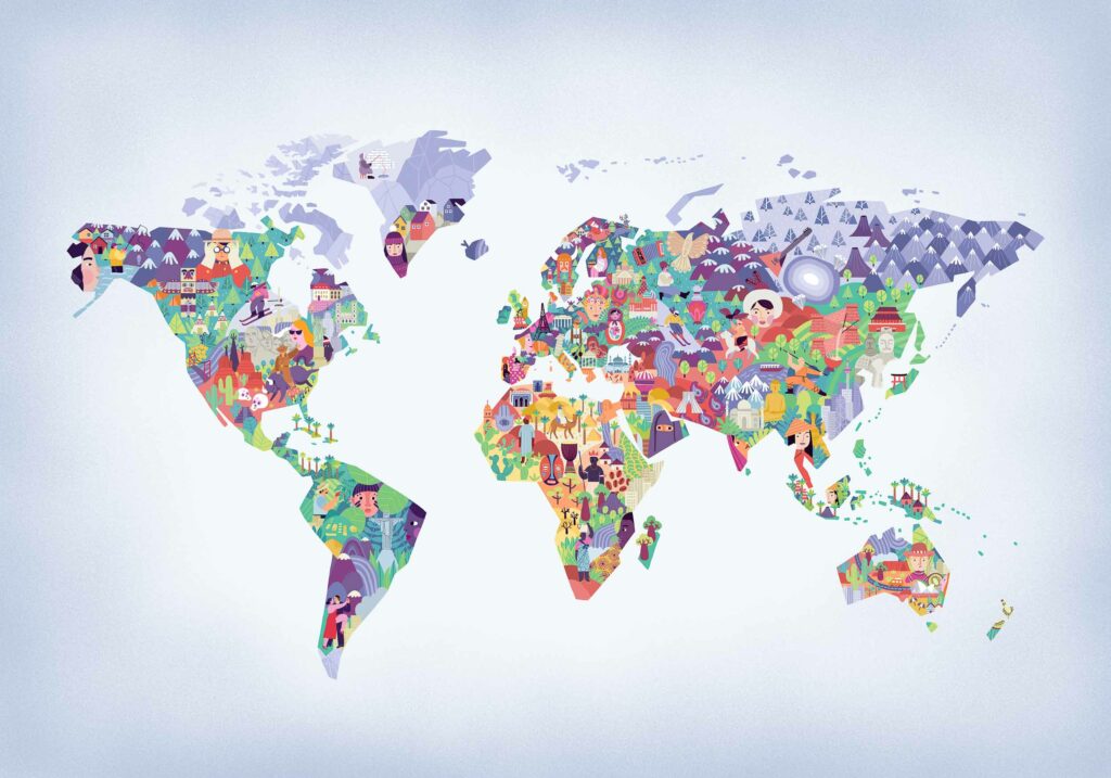 Diversity Map Lilac – Coordonné