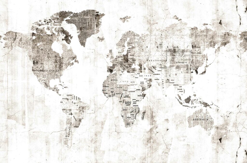 Newspaper map Sepia – Coordonné